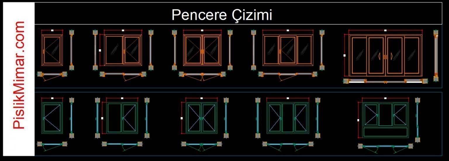 AutoCAD - Pencere Tefrişleri (Dwg) / Pislik Mimar