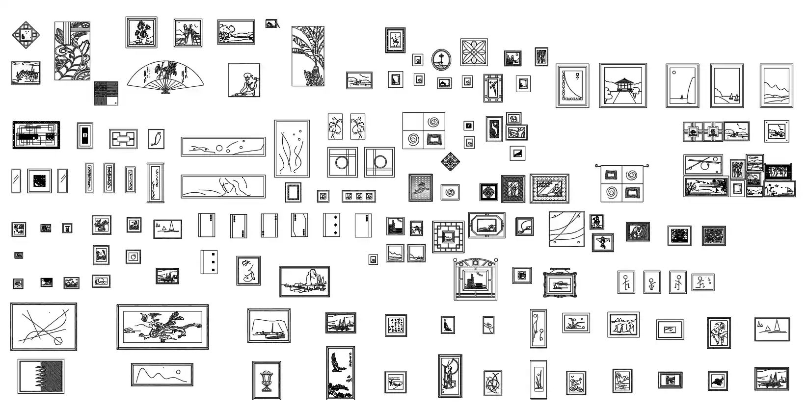 AutoCAD - Duvar Tablosu, Resim (DWG) / Pislik Mimar