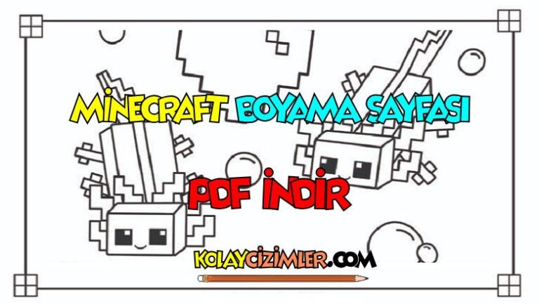 Minecraft Boyama Sayfası ( Yazdırılabilir - PDF)